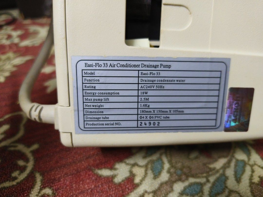 Air Conditioner Drainage Pump|Easi Flo 33, TV & Home Appliances, Air ...