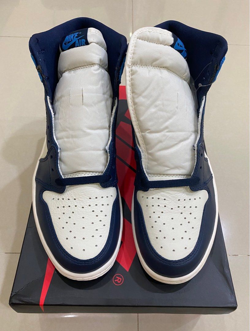 Air Jordan 1 Obsidian, Men's Fashion, Footwear, Sneakers on Carousell