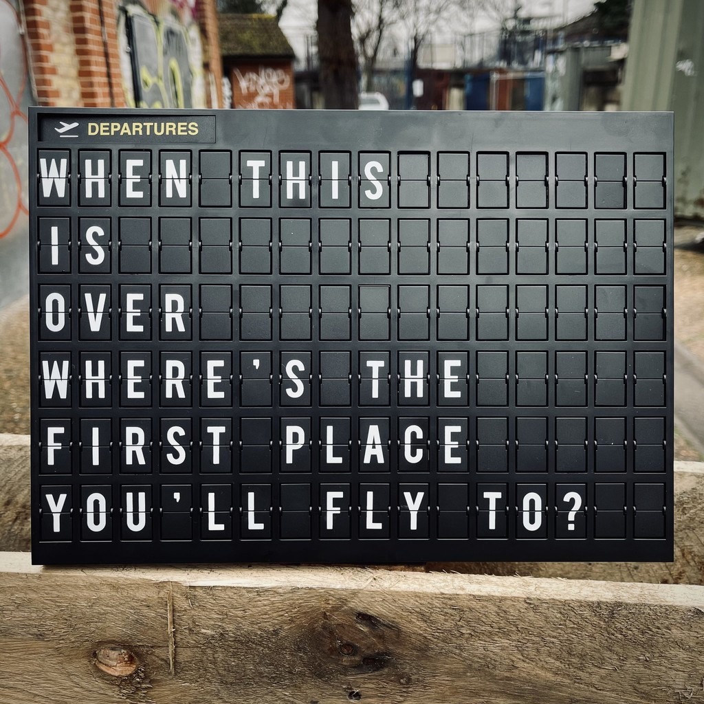 Airport Tile Style Message Board, Furniture & Home Living, Home Decor ...