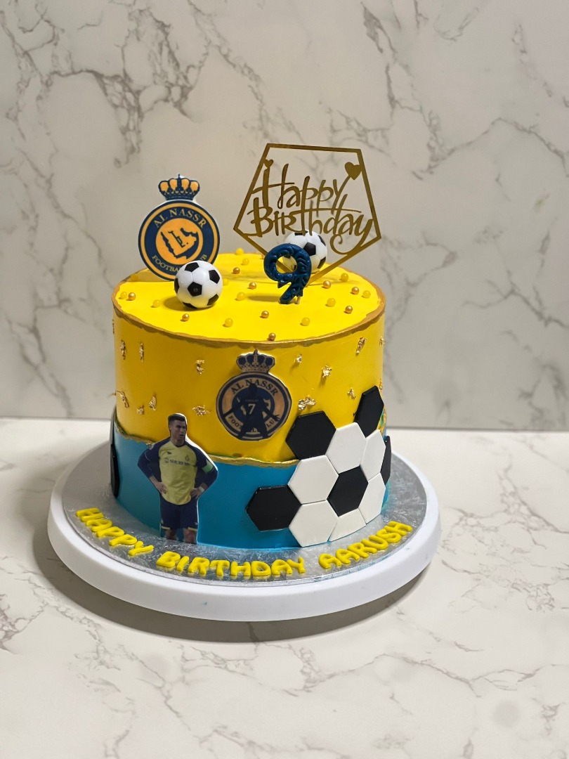 Al Nasser Ronaldo theme cake, Food & Drinks, Homemade Bakes on Carousell