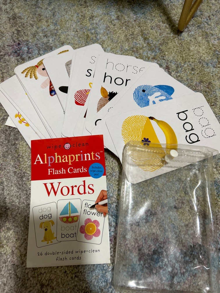 Alpha prints flash cards words, Hobbies & Toys, Books & Magazines ...
