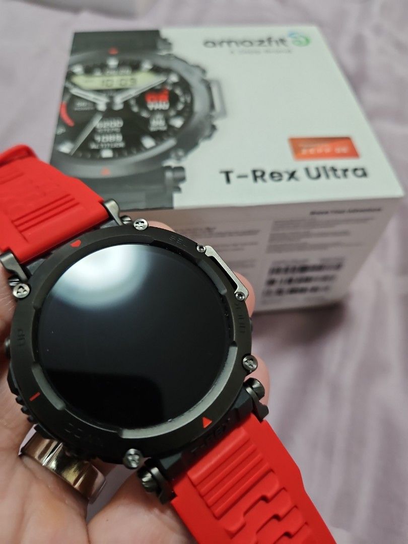 Amazfit T-Rex Ultra with 3 colored straps and watch guard, Mobile ...
