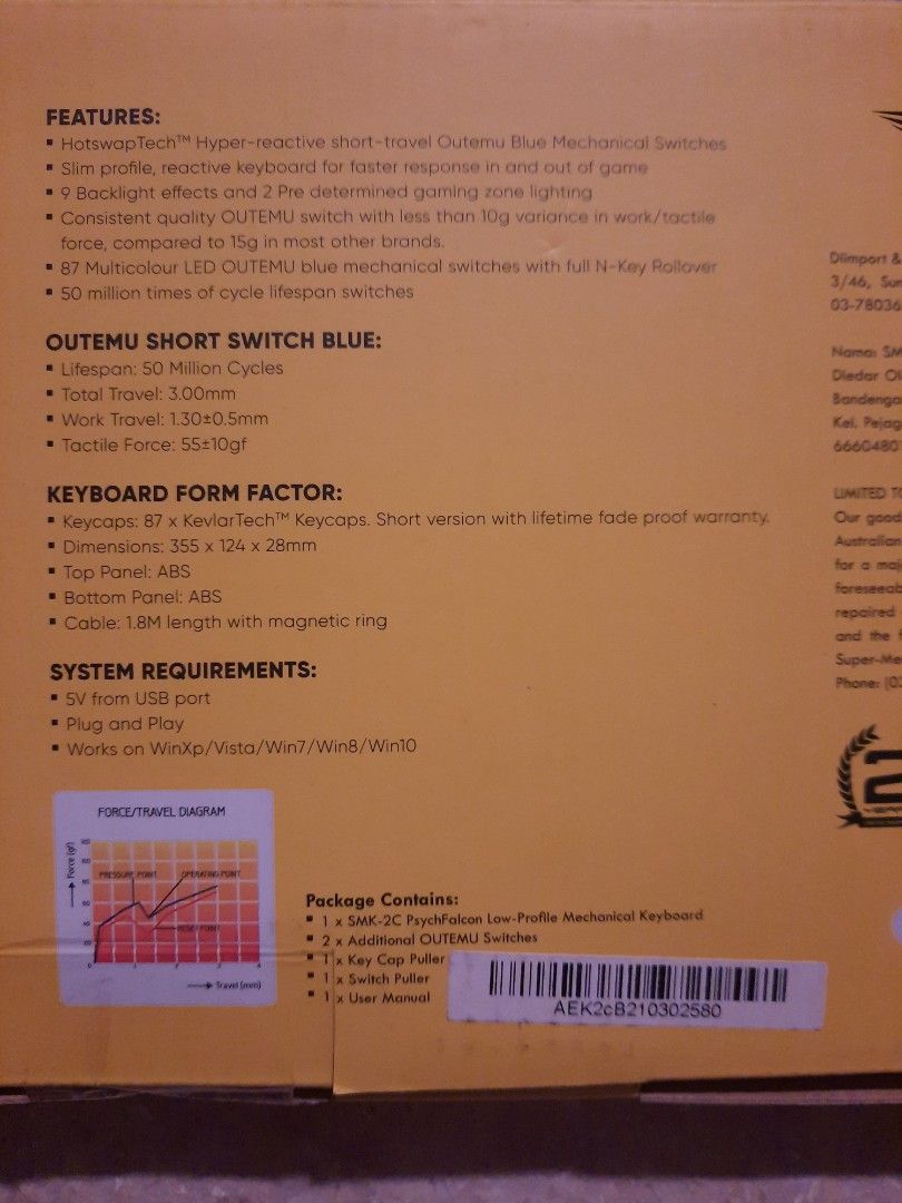 Armaggedon SMK-2C Gaming Keyboard, Computers & Tech, Parts ...