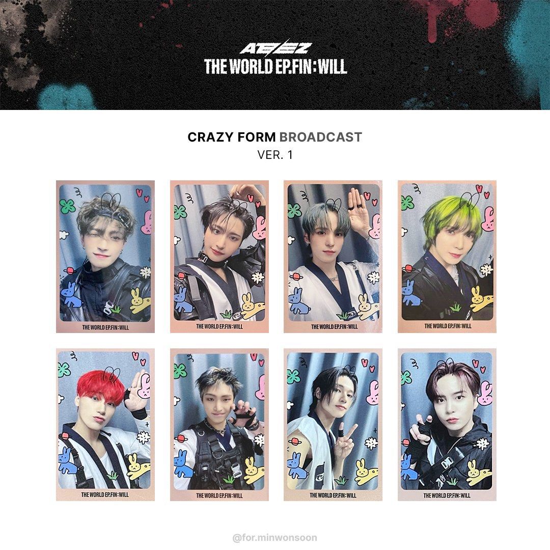 ATEEZ CRAZY FORM BROADCAST PHOTOCARD PC, Hobbies & Toys, Collectibles ...