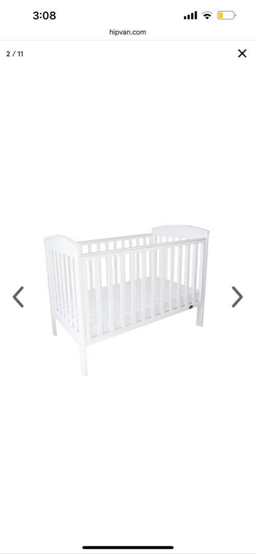 Babyhood classic curve cot white, Babies & Kids, Baby Nursery & Kids ...