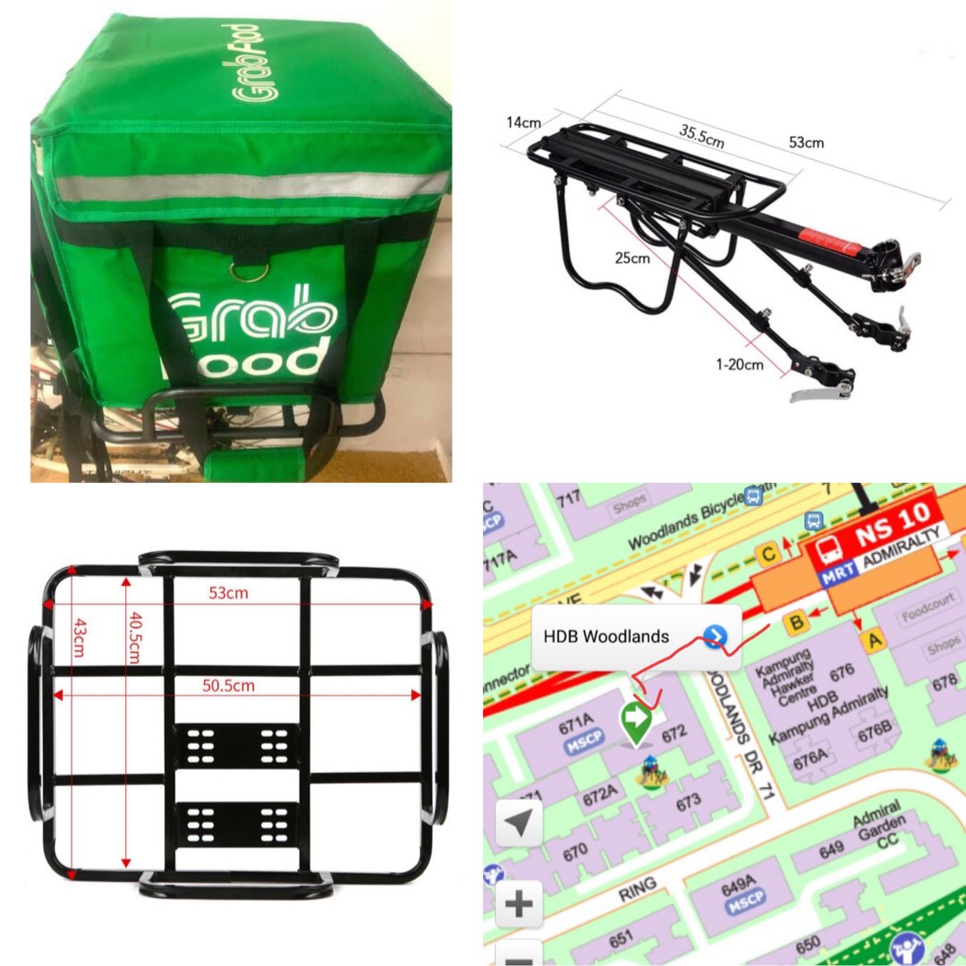 Bicycle rack grab food delivery rack bicycle metal rack food delivery ...