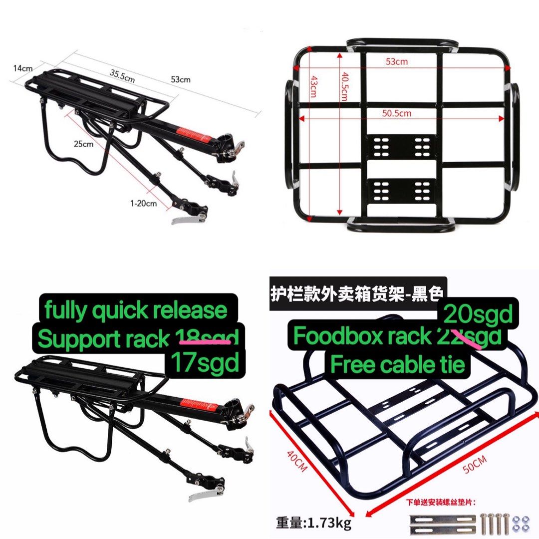Bicycle rack grab food delivery rack bicycle metal rack food delivery ...
