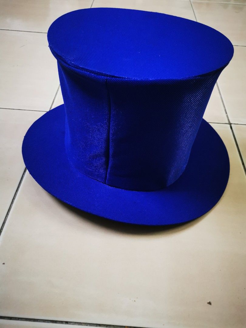 Blue tophat, Men's Fashion, Watches & Accessories, Cap & Hats on Carousell