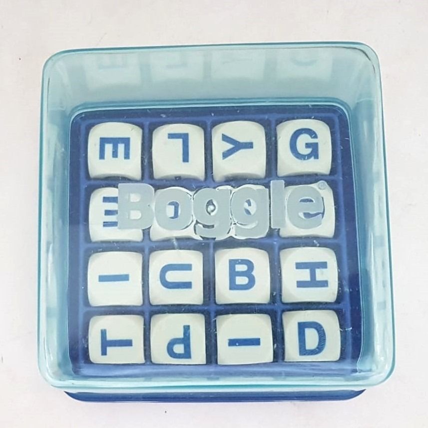 Boggle Game, Classic Hasbro Word Game, the Transparent Square Box with ...