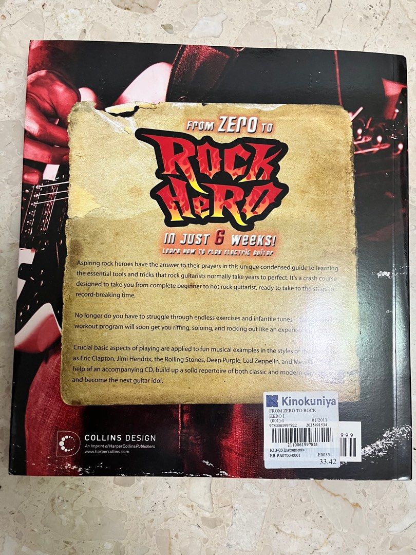 Book: From Zero to Rock Hero (Guitar), Hobbies & Toys, Music & Media ...