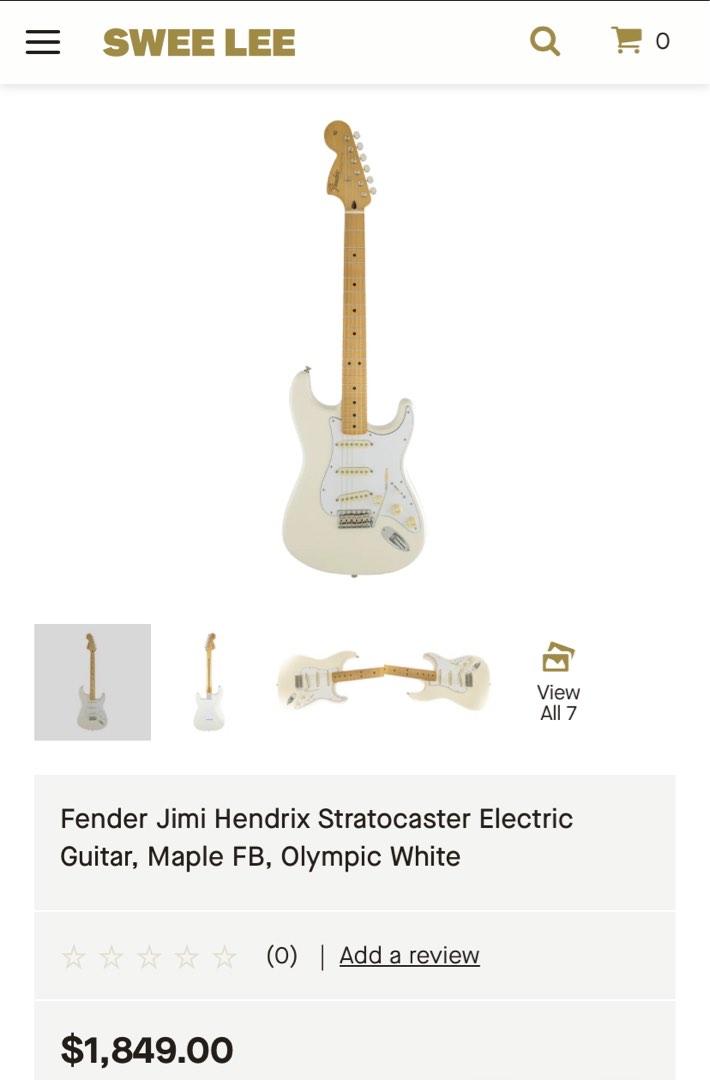 Brand New Fender Jimi Hendrix Stratocaster w/ Original Fender Hard Case ...