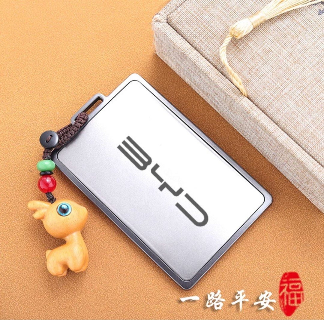 BYD car key card cover, Car Accessories, Accessories on Carousell