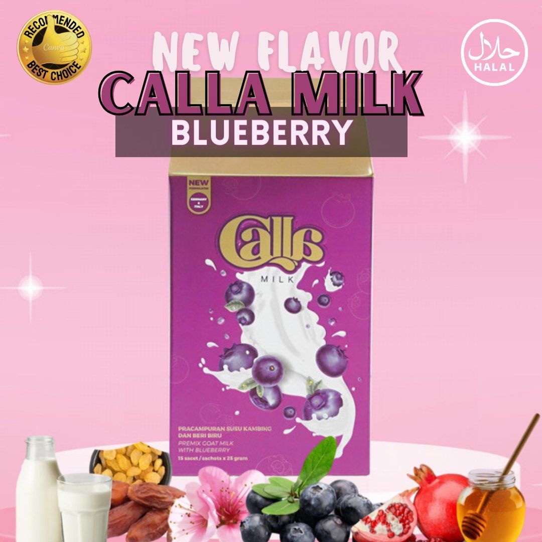 CALLA MILK NEW FLAVOR - BLUEBERRY, Food & Drinks, Beverages on Carousell