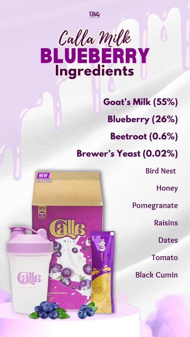 CALLA MILK NEW FLAVOR - BLUEBERRY, Food & Drinks, Beverages on Carousell