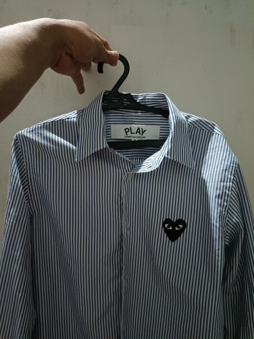 CDG Play Button up, Women's Fashion, Tops, Blouses on Carousell