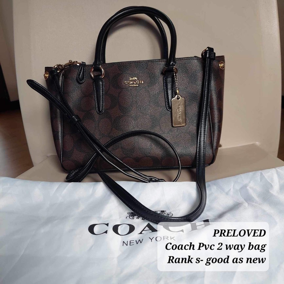 AUTHENTIC COACH PVC 2WAY BAG, Luxury, Bags & Wallets on Carousell
