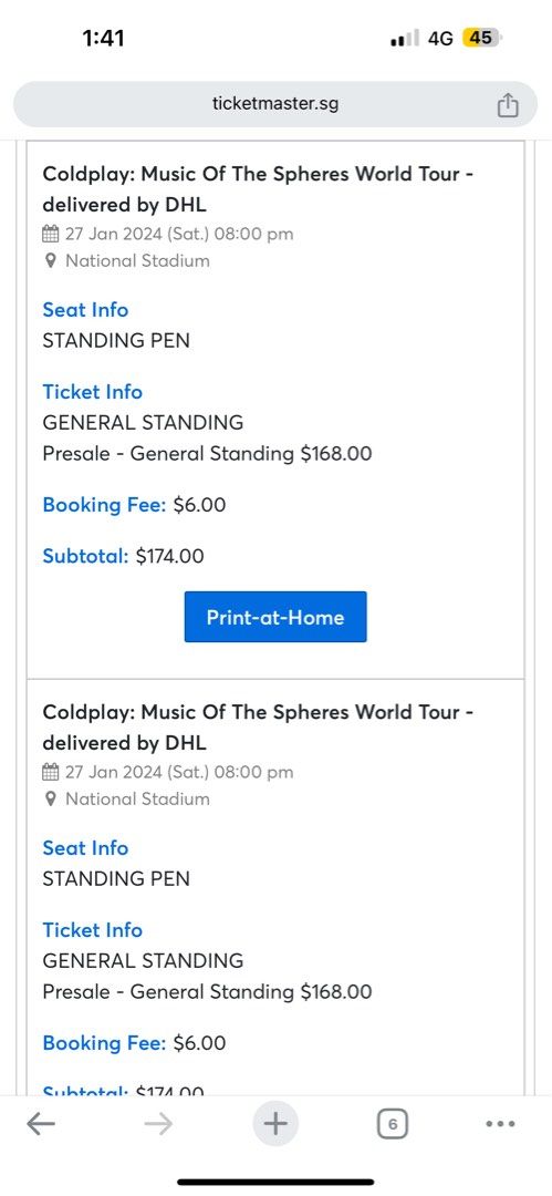 Coldplay 2024 Standing Pen Tickets, Tickets & Vouchers, Event Tickets ...
