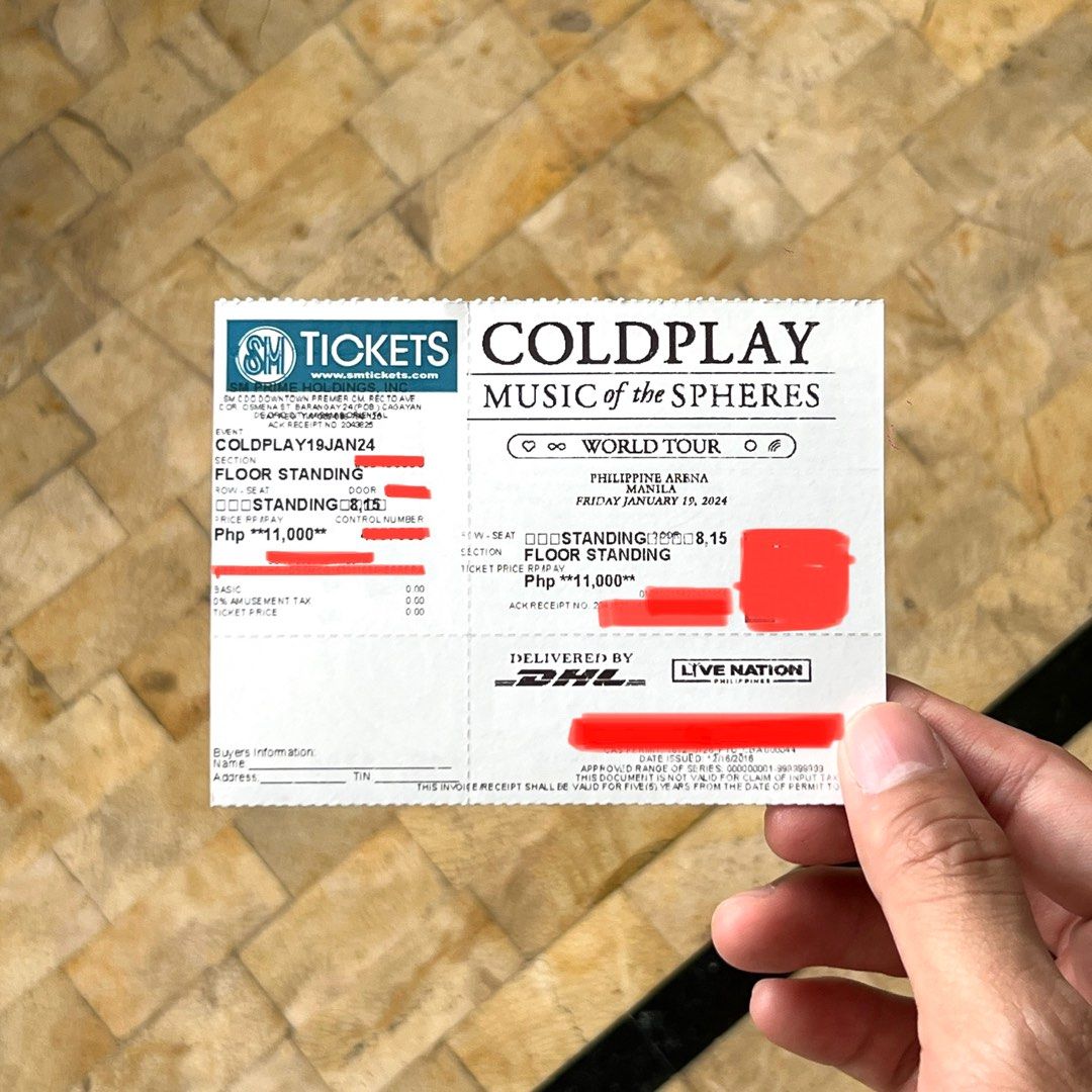 Coldplay floor standing jan 19, Tickets & Vouchers, Event Tickets on ...
