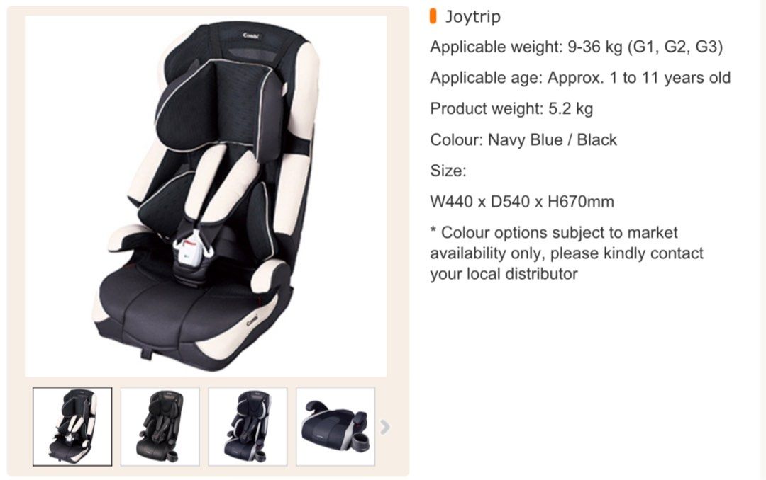 Combi Joytrip convertible car seat, Babies & Kids, Going Out, Car Seats on Carousell