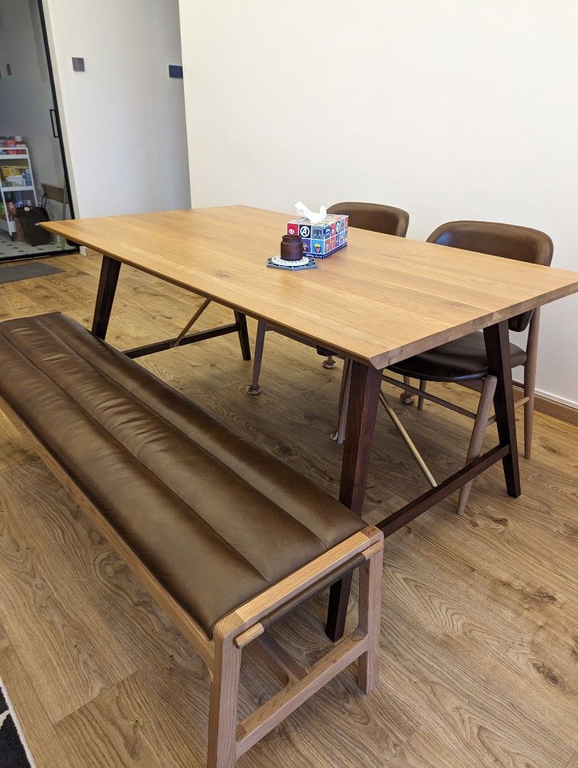 Commune duo tone dining table, Furniture & Home Living, Furniture ...