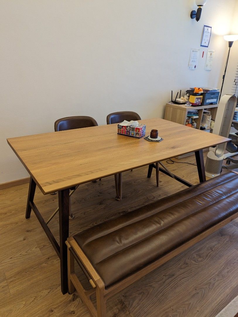 Commune duo tone dining table, Furniture & Home Living, Furniture ...