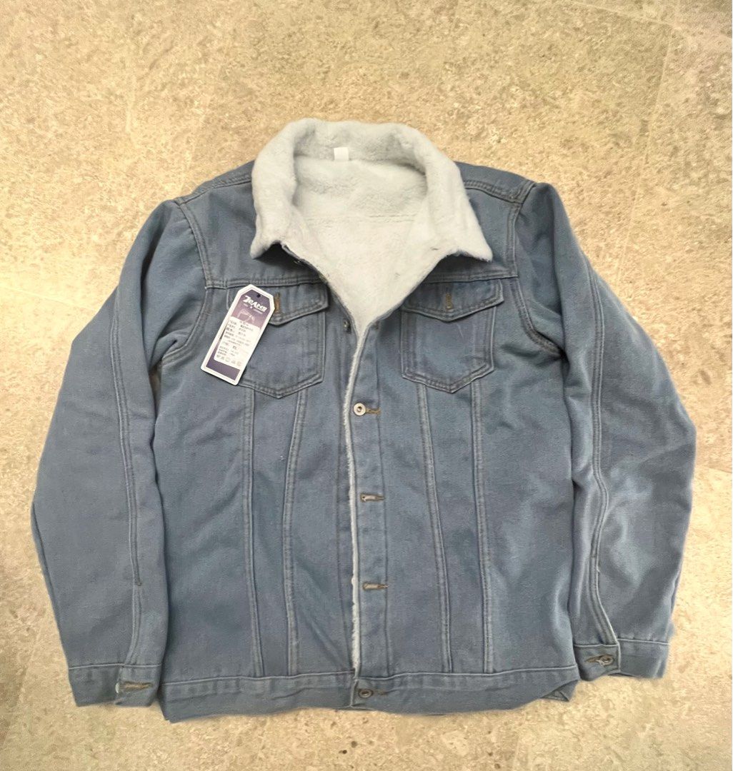 Denim Jacket ( Fleece ) inside, Men's Fashion, Coats, Jackets and ...