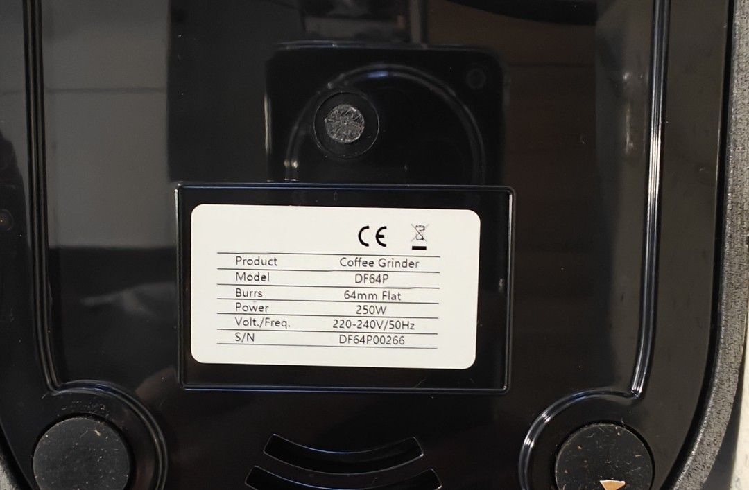 DF64P Black Coffee Espresso Grinder, TV & Home Appliances, Kitchen ...