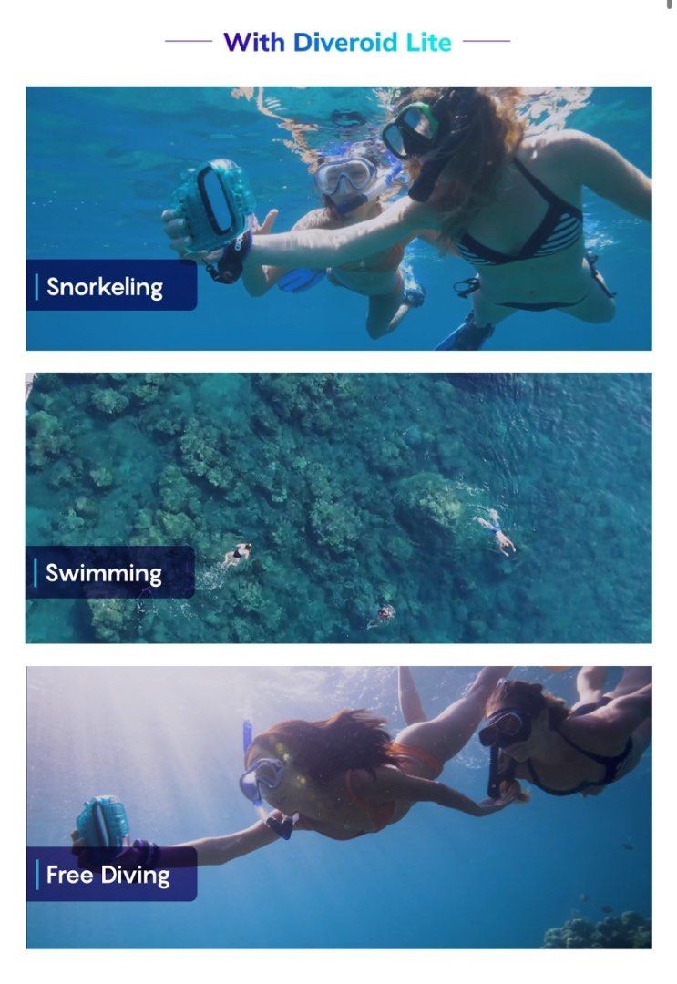 DIVEROID Universal Lite Underwater Smart Phone Universal Housing for ...