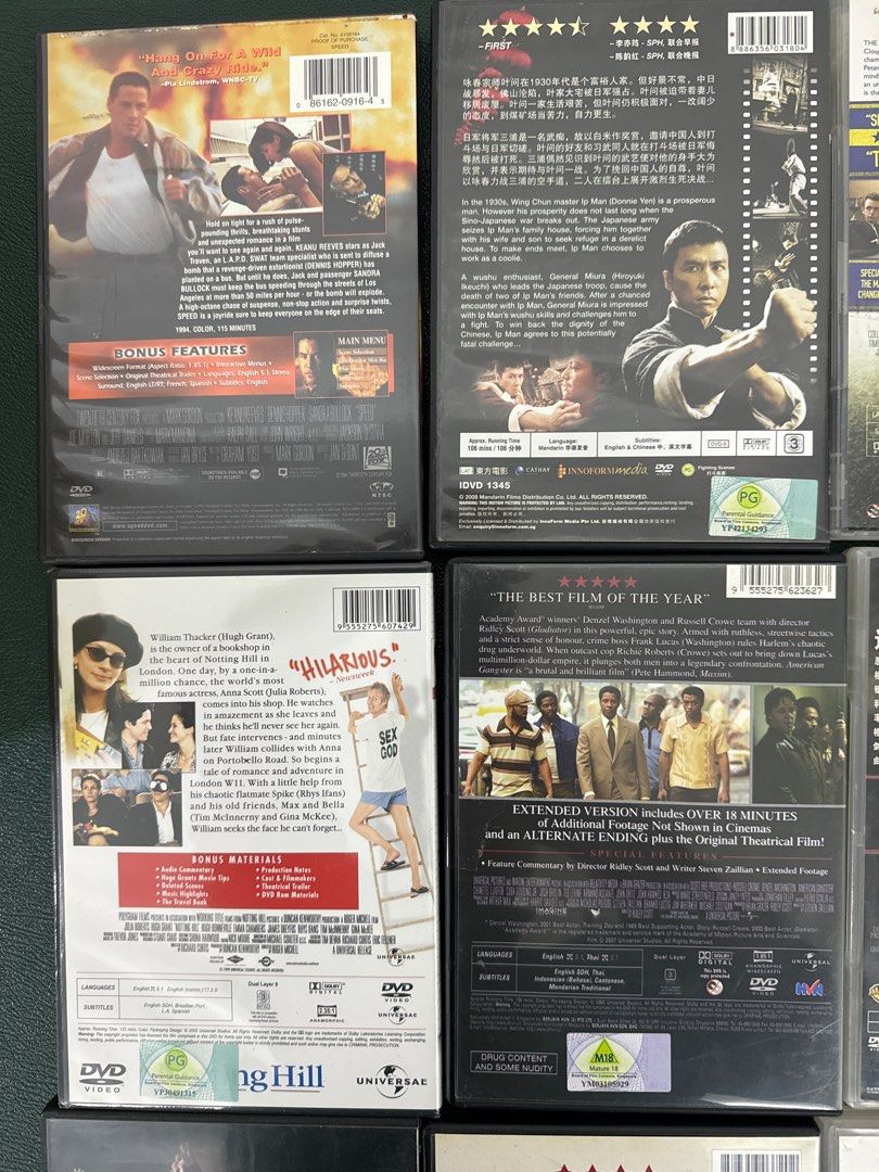 DVD Movies Price for each IP man 300 Speed The damned United American gangster Saving private ...