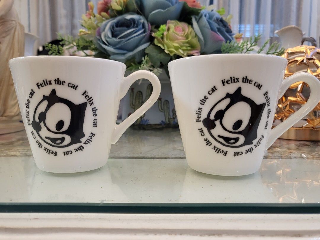 Felix the Cat 2 Pcs. Mug Set, Furniture & Home Living, Kitchenware ...