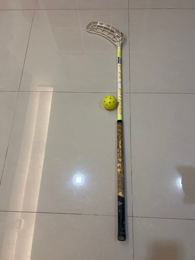 Floorball stick and ball, Sports Equipment, Sports & Games, Racket ...