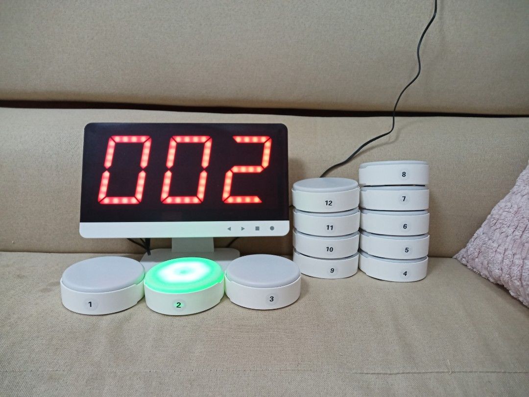 Game Show Wireless Light Buttons With LED Display and Timer 2.4GHZ 12 ...