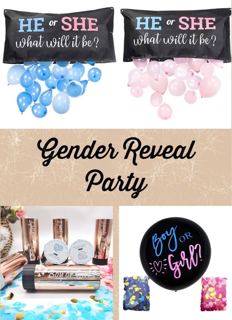 Gender Reveal Party Decorations , Hobbies & Toys, Stationery & Craft ...
