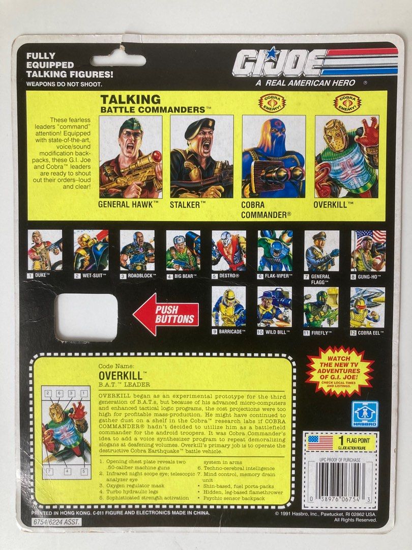 G.I.JOE Overkill 1992 Taking Battle Commanders GI.JOE, Hobbies & Toys ...