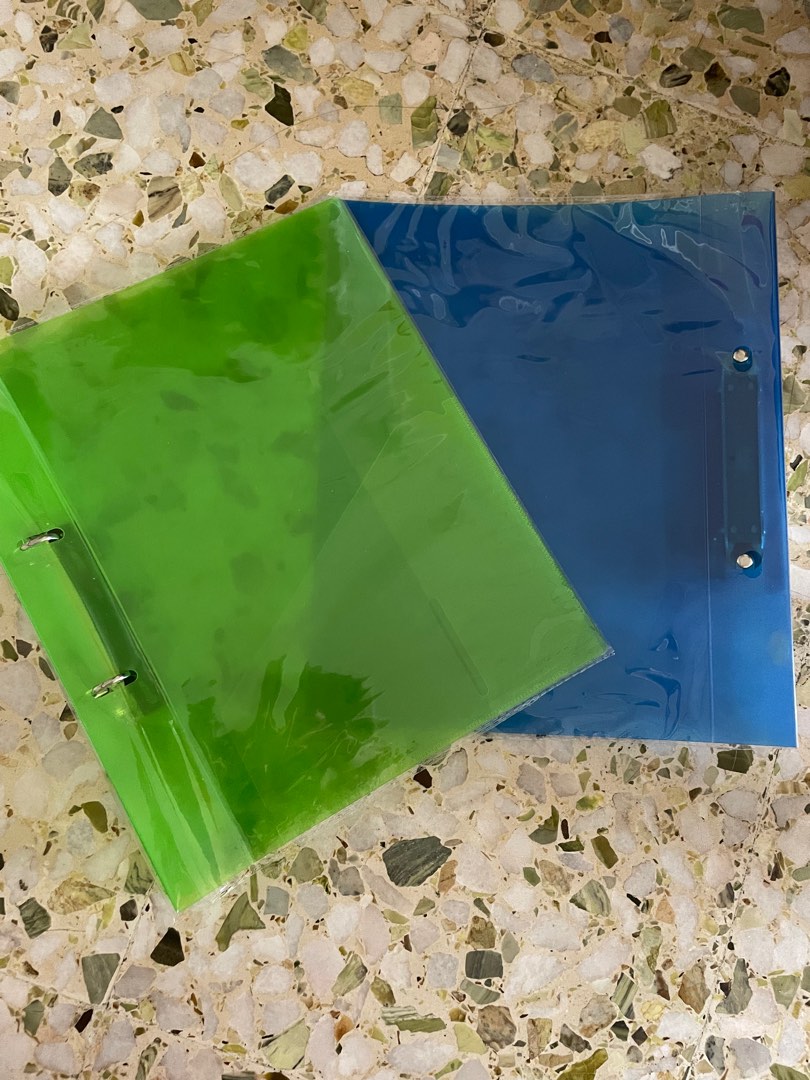 Green and blue ring file, Hobbies & Toys, Stationery & Craft ...