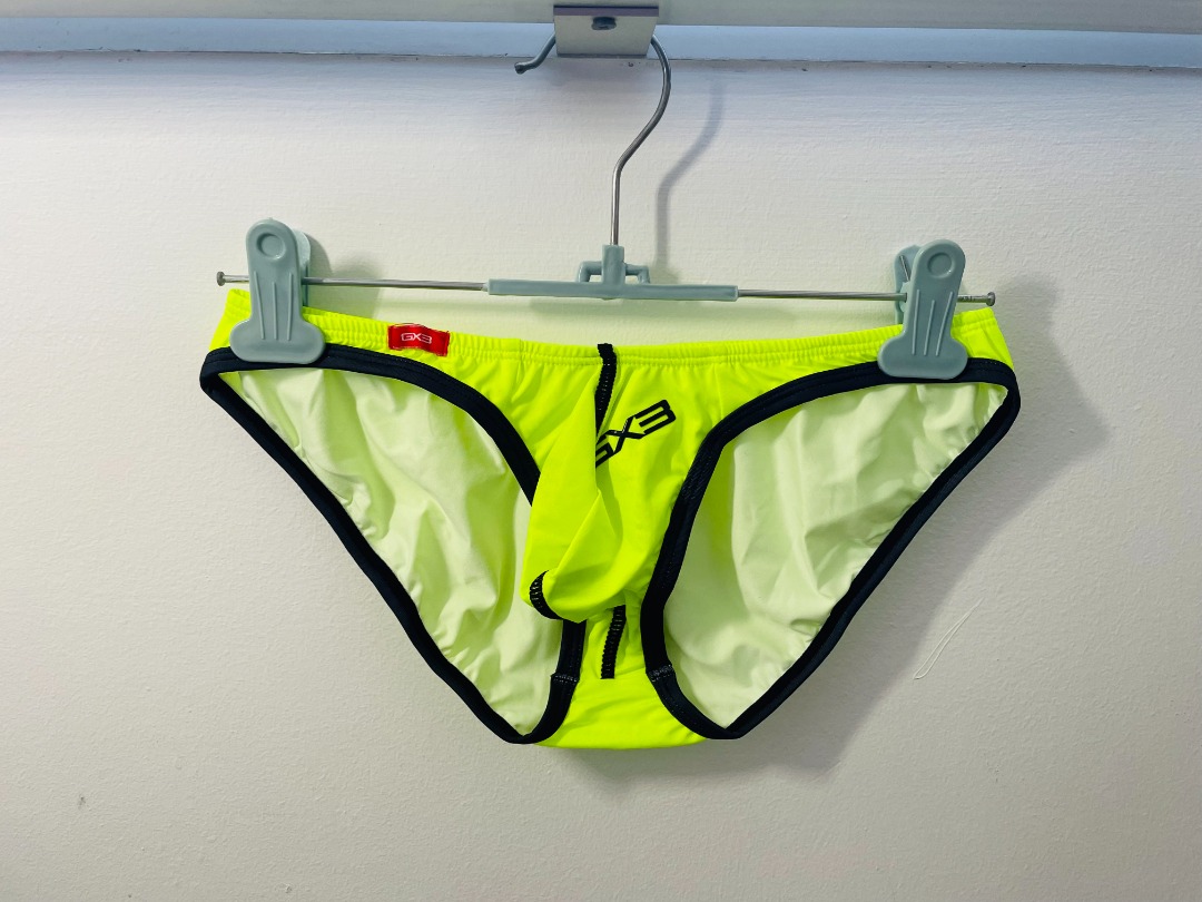 gx3 gloss neon ultra v bikini underwear - yellow - M and L size, Men's ...