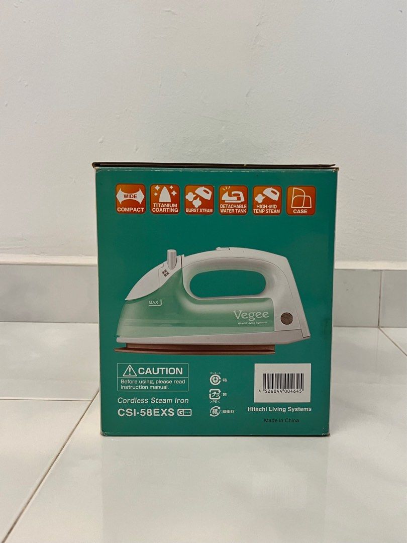 Hitachi Vegee Cordless Steam Iron Green, TV & Home Appliances, Irons ...