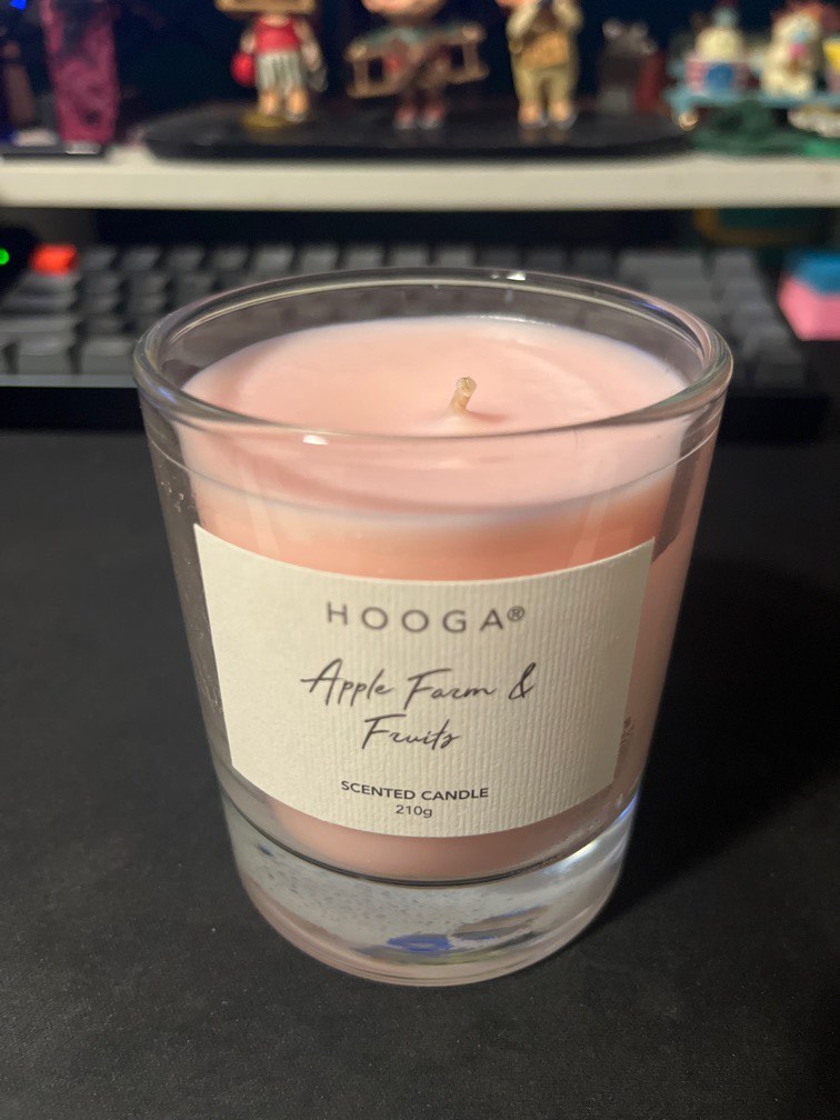 HOOGA 210g Scented Candle Apple Farm & Fruits, Furniture & Home Living ...