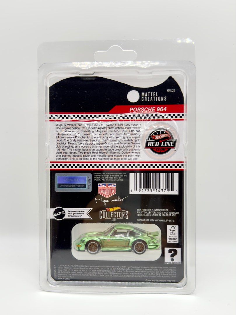 Hot Wheels RLC Porsche 964, Hobbies & Toys, Toys & Games on Carousell
