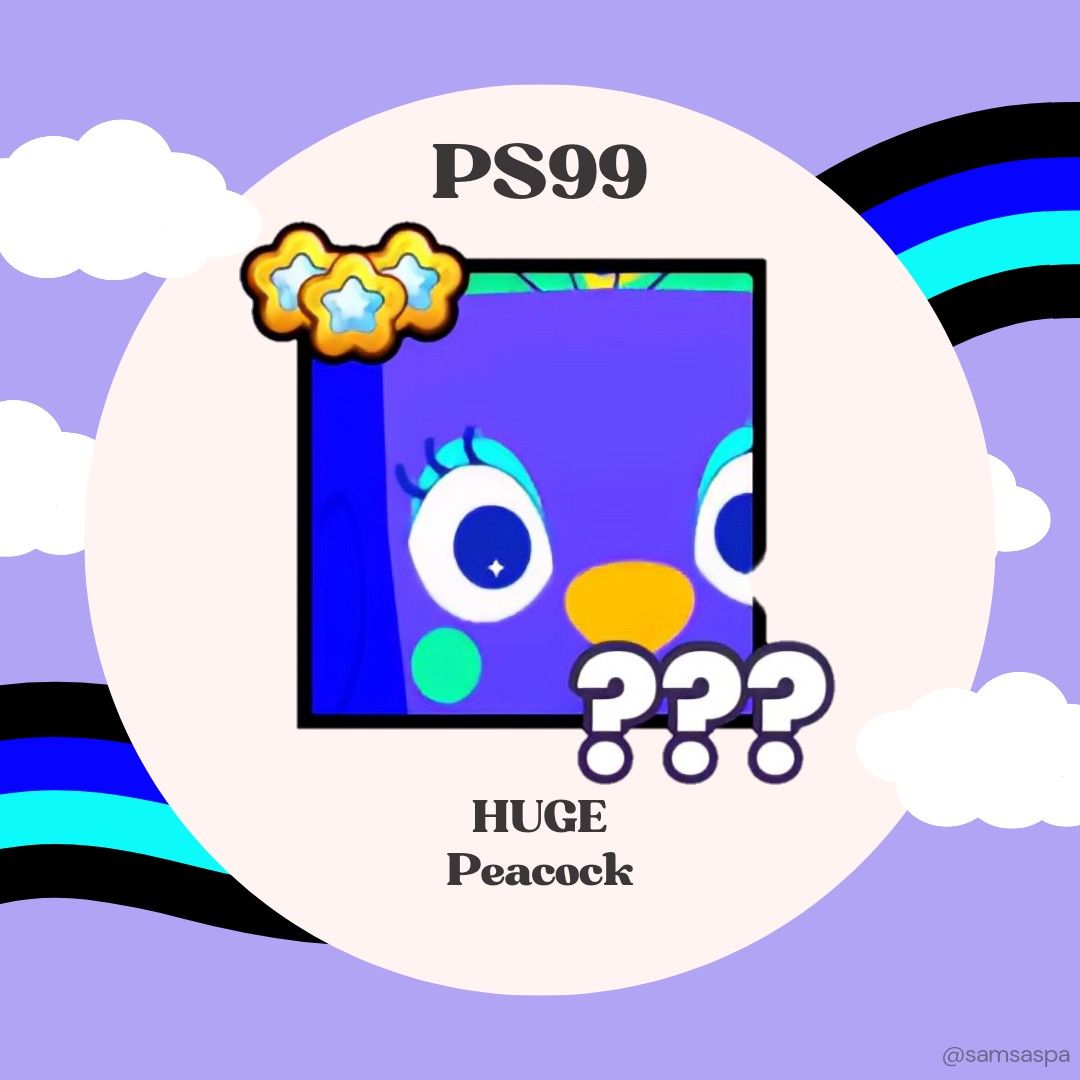 Huge Peacock - PS99, Video Gaming, Video Games, Others on Carousell