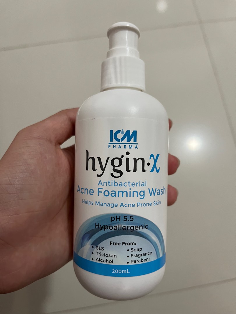 Hygin-X Antibacterial Acne Foaming Wash, Beauty & Personal Care, Face ...