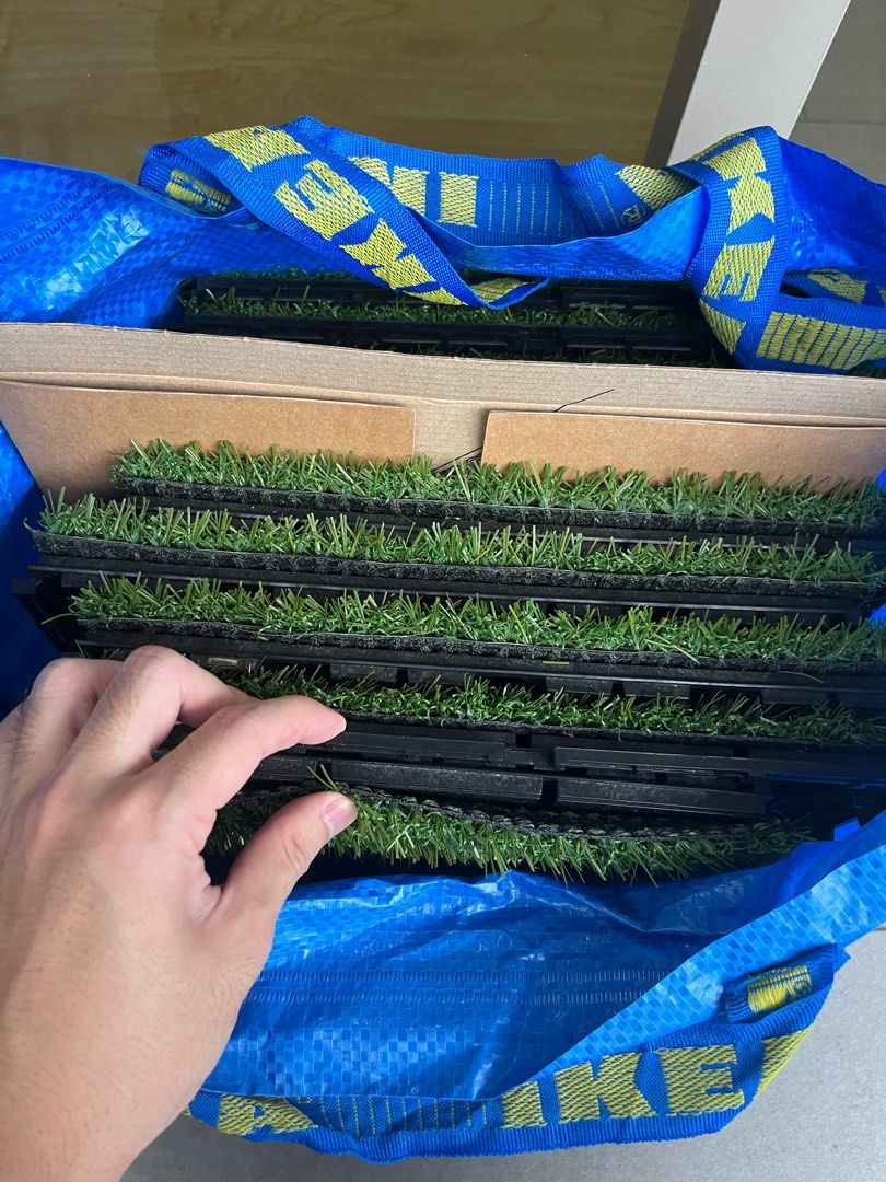 IKEA Artificial Grass Panels (RUNNEN), Furniture & Home Living, Home ...