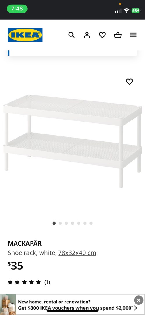 IKEA shoe rack, Furniture & Home Living, Furniture, Other Home ...