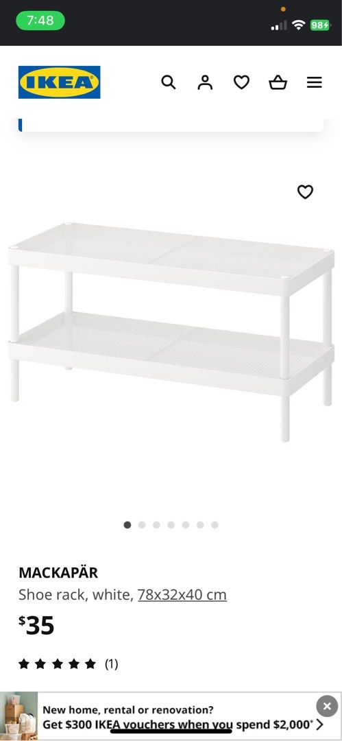 IKEA shoe rack, Furniture & Home Living, Furniture, Other Home ...
