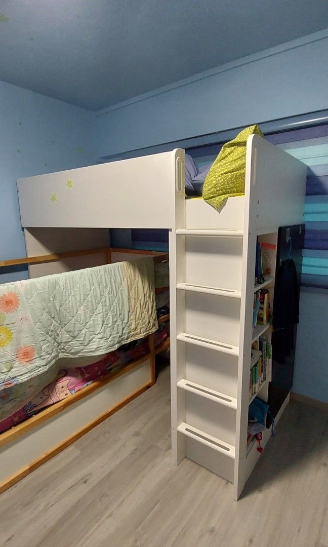 IKEA SMASTAD Loft bed (black) NO mattress, Furniture & Home Living ...