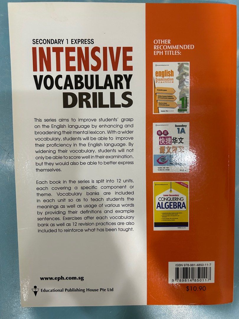 Intensive vocabulary book for sec 1, Hobbies & Toys, Books & Magazines ...
