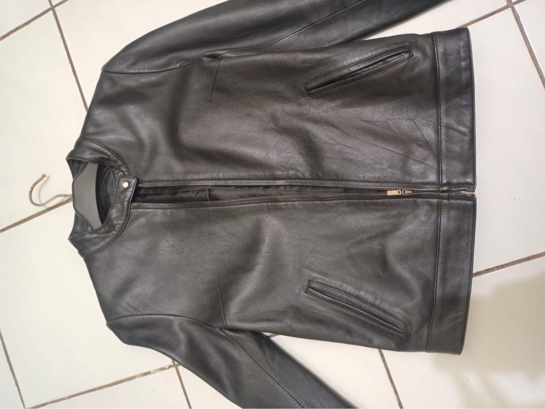 jaket kulit leather jacket kulit domba asli edgy, Fesyen Wanita ...