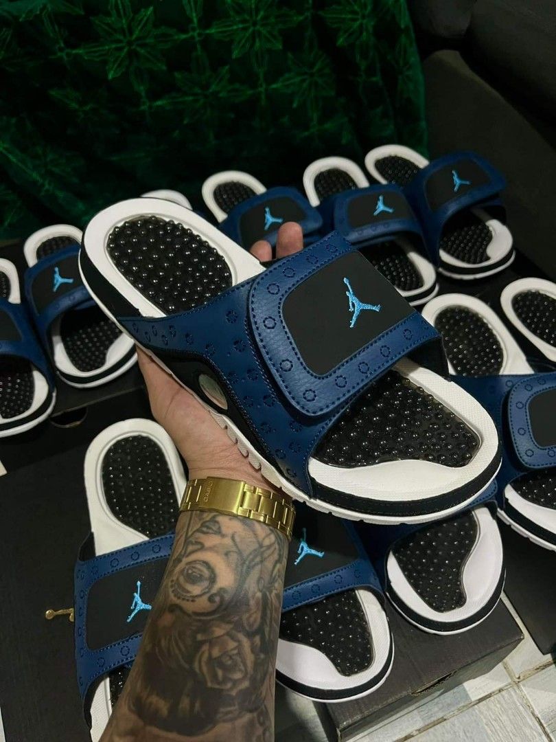 Jordan hydro 13, Men's Fashion, Footwear, Slippers & Slides on Carousell
