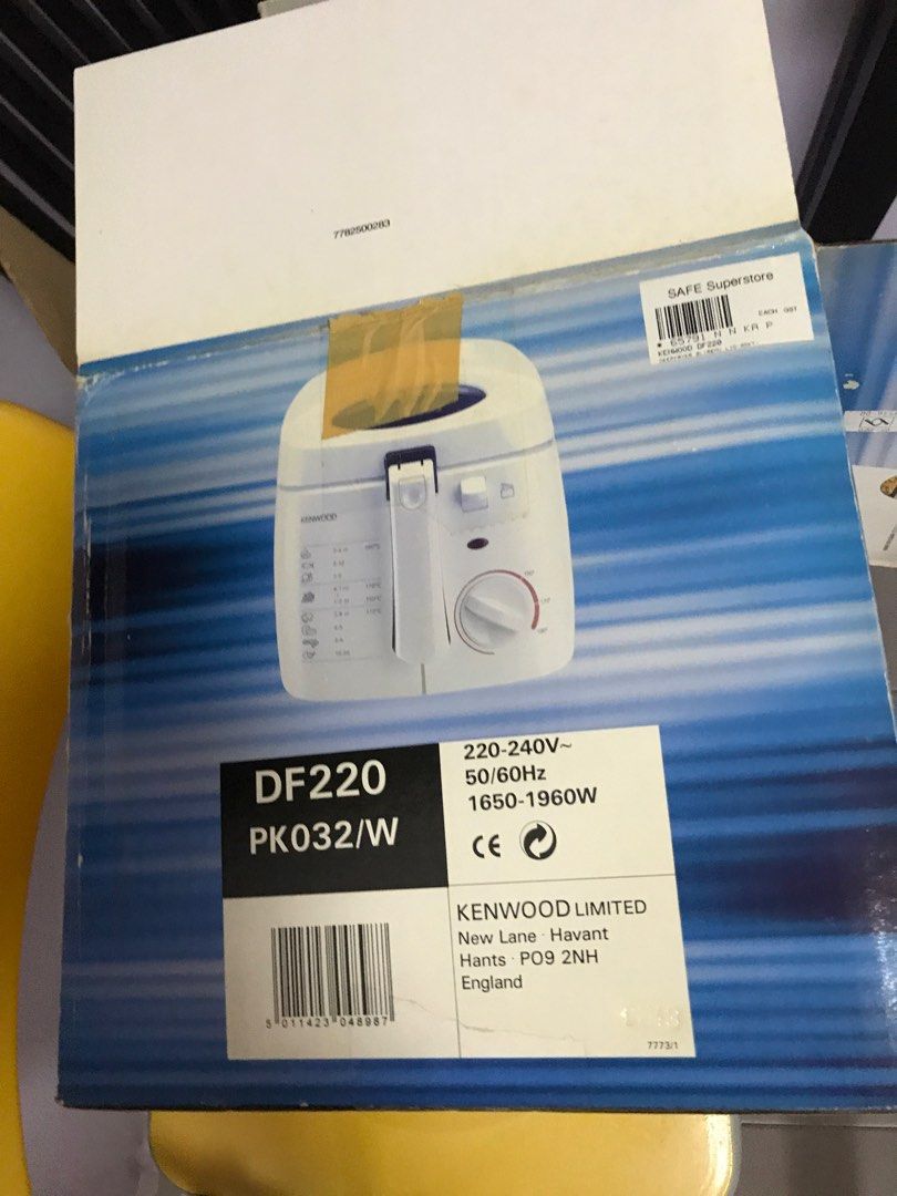 Kenwood deep fryer DF220, TV & Home Appliances, Kitchen Appliances ...