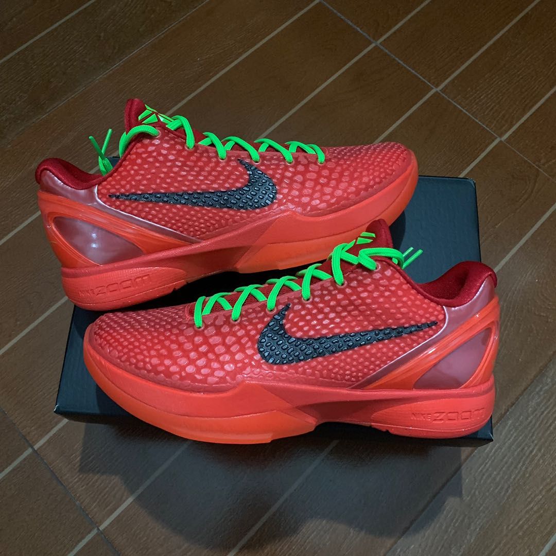 KOBE 6 REVERSE GRINCH, Men's Fashion, Footwear, Sneakers on Carousell